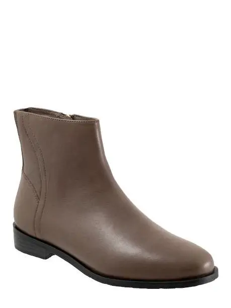 Trotters Leather Booties - Grey