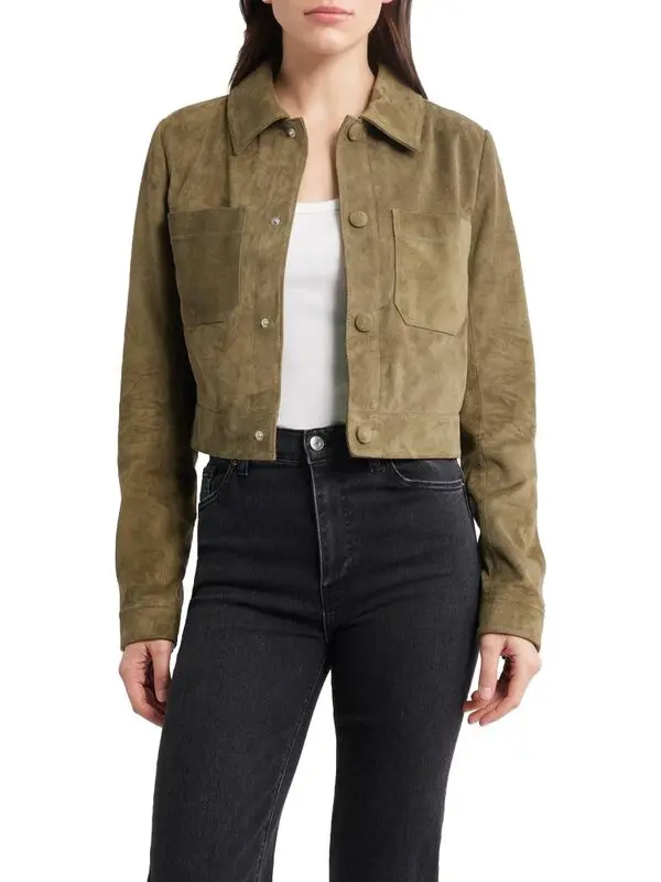 FRAME The Suede Jacket - Cypress