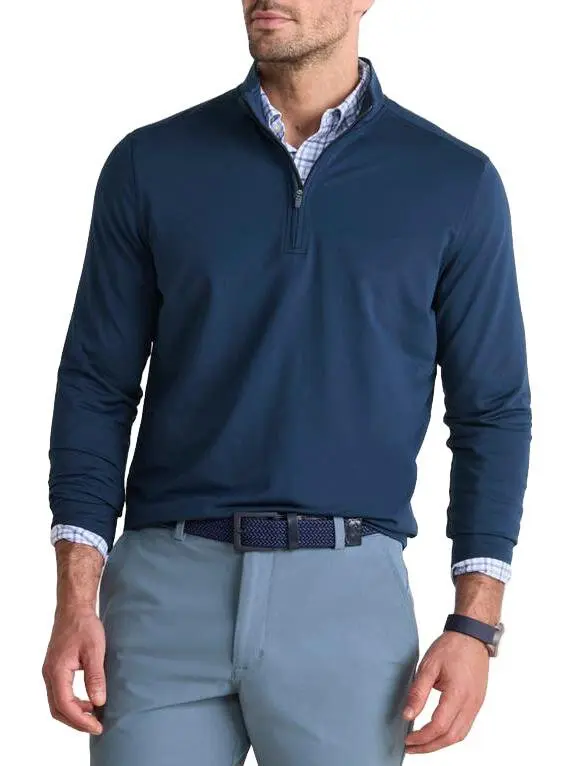 Vineyard Vines Performance Club Quarter-zip Pullover - Blue Blazer