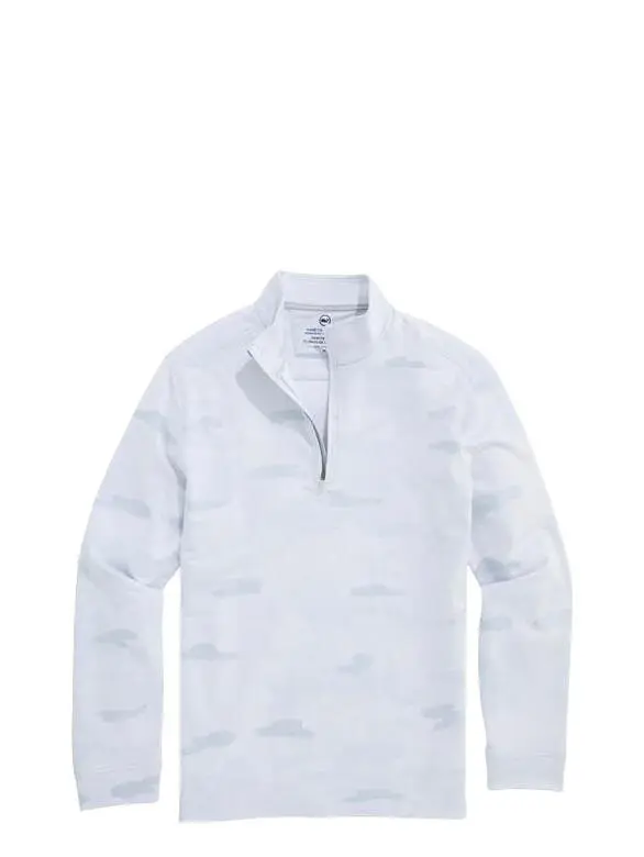 Vineyard Vines Performance Club Quarter-zip Pullover - Shell Grey Camo