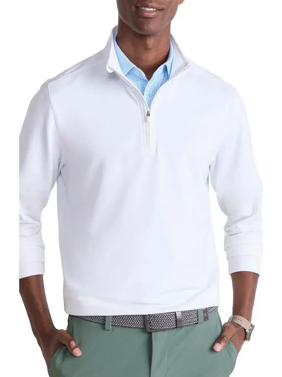 Vineyard Vines Performance Club Quarter-zip Pullover - White Cap
