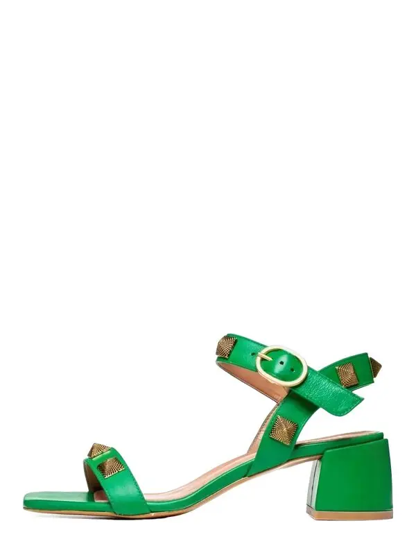 POCHE PARIS Buckle-fastening Studded Sandals - Green