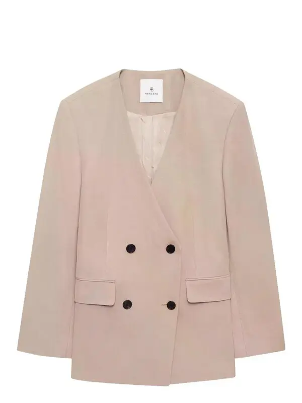 ANINE BING Maron Double-breasted Blazer - Neutrals