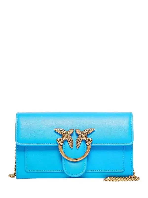 Pinko Love Birds Chain Cross Body Bag - Blue