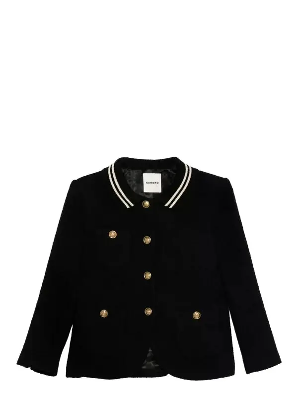 Sandro Tweed Jacket - Black