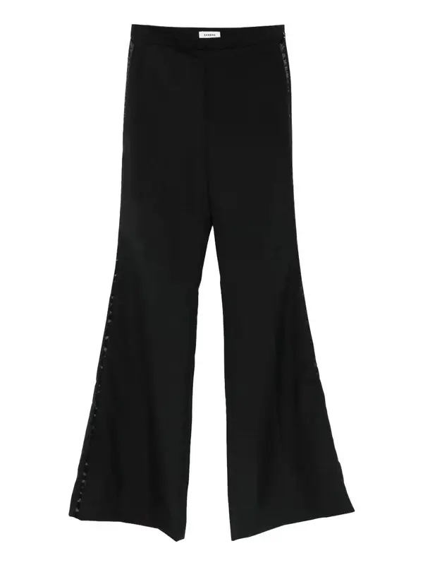 Sandro Flared-hem Trousers - Black