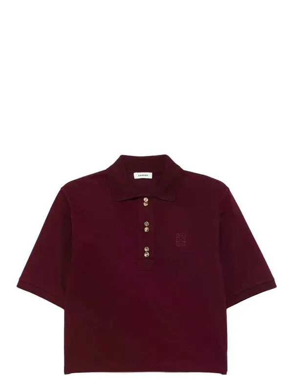 Sandro Logo-embroidered Polo Shirt - Red