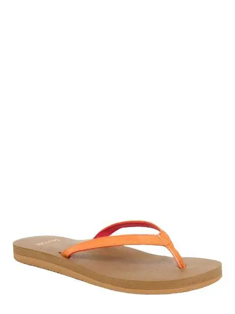 Sanuk Yoga Joy Ii Flip Flop - Papaya