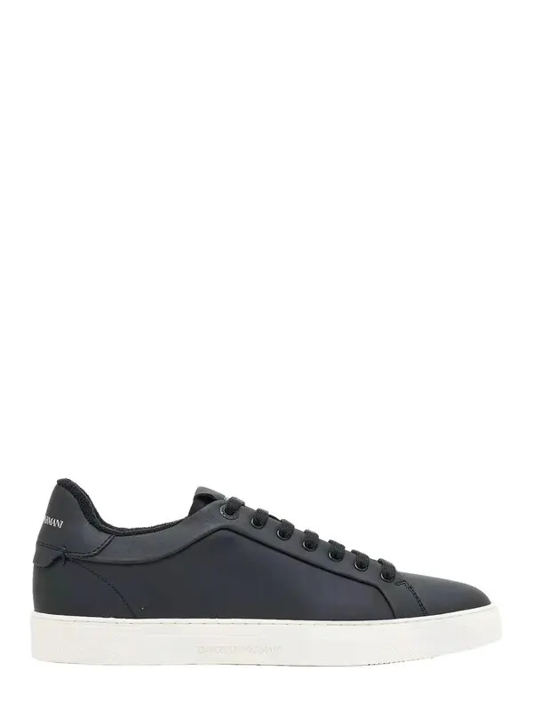 Emporio Armani Logo-detail Lace-up Sneakers - Black