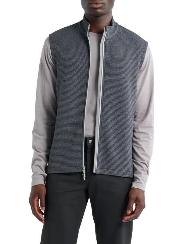 Johnnie-o Reggie Performance Zip-up Vest - Washed Black