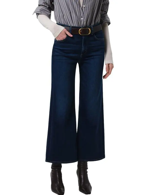 Citizens Of Humanity Lyra High-waist Wide-leg Ankle Jeans - Dakota Medium Indigo