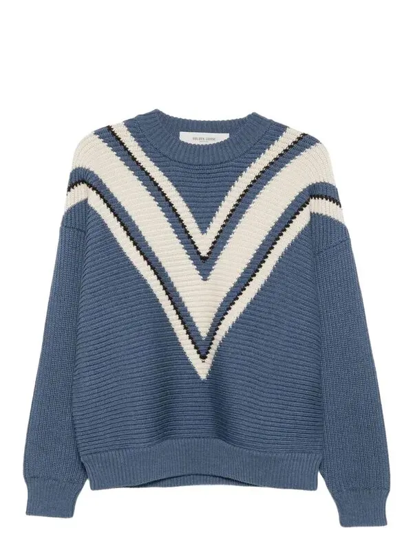 Golden Goose Jacquard Wool Sweater - Blue