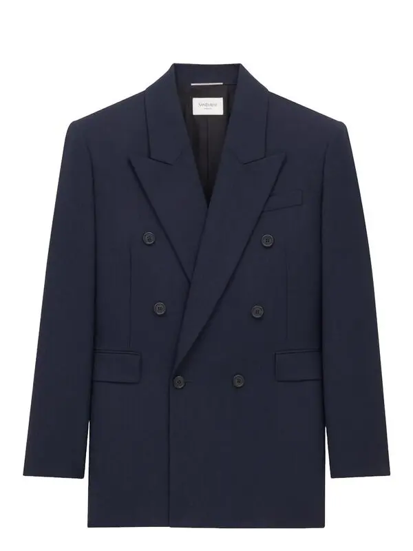 Saint Laurent Wool Jacket - Blue