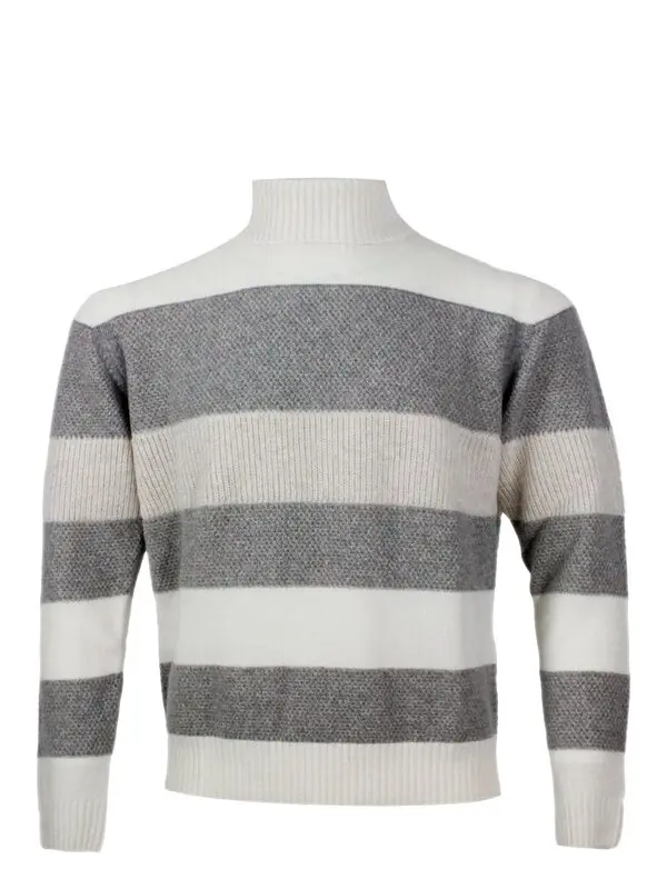 BARBA NAPOLI Turtleneck Wool Sweater - Beige
