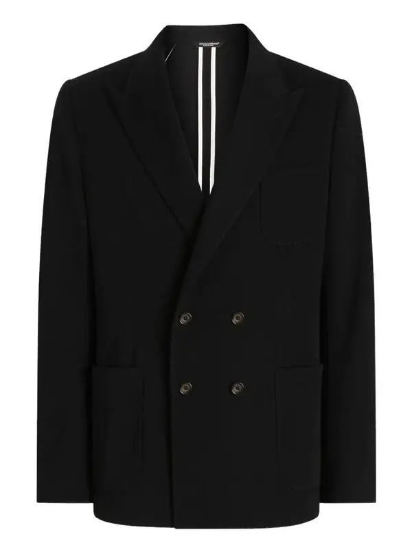 Dolce & Gabbana Double-breasted Wool Blazer - Blue