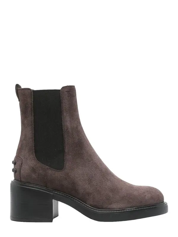 TOD'S Leather Ankle Boots - Brown