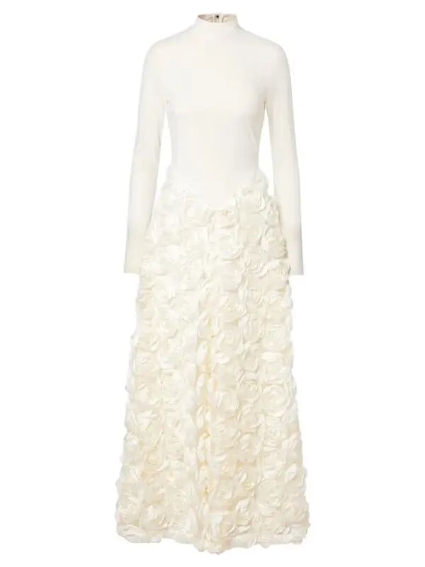 Remain Birger Christensen Floral-appliqué Gown - White