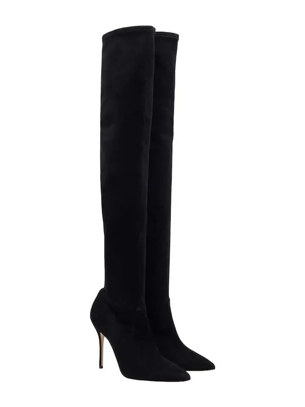 Manolo Blahnik Pascalarehi 105 Suede Over-the-knee Boots - Black