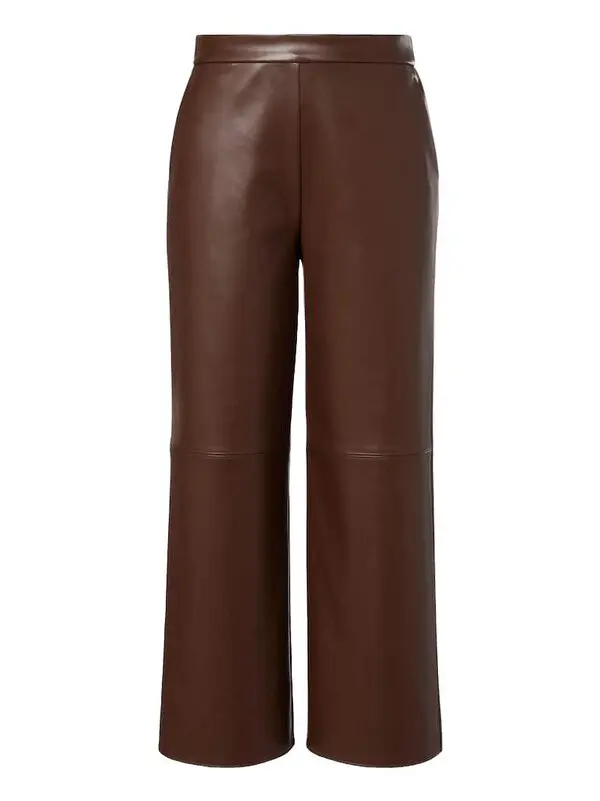 Max Mara Amati Cropped Wide-leg Pants - Brown