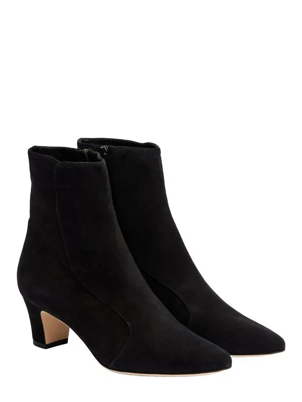 Manolo Blahnik Myconia 50 Suede Ankle Boots - Black