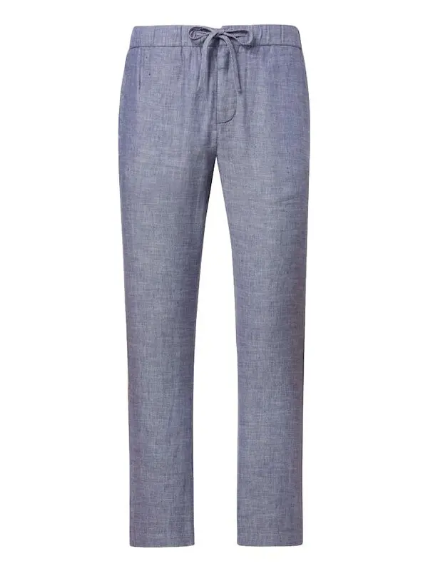 Frescobol Carioca Oscar Linen And Cotton Straight Pants - Blue