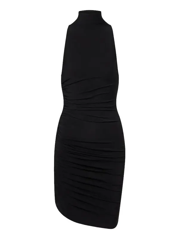 Jacquemus Piazza Gathered Minidress - Black