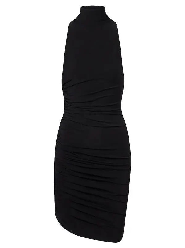 Jacquemus Piazza Gathered Minidress - Black