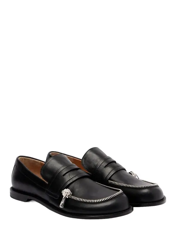 JW Anderson Leather Loafers - Black