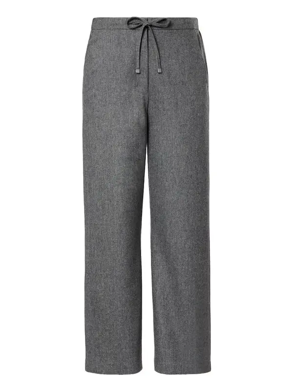 Max Mara Floria Virgin Wool Straight Pants - Grey