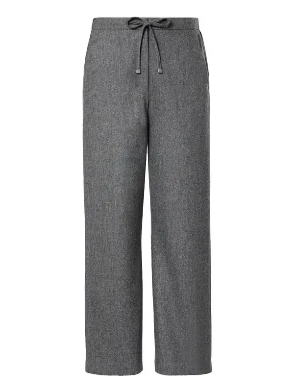 Max Mara Floria Virgin Wool Wide-leg Pants - Grey