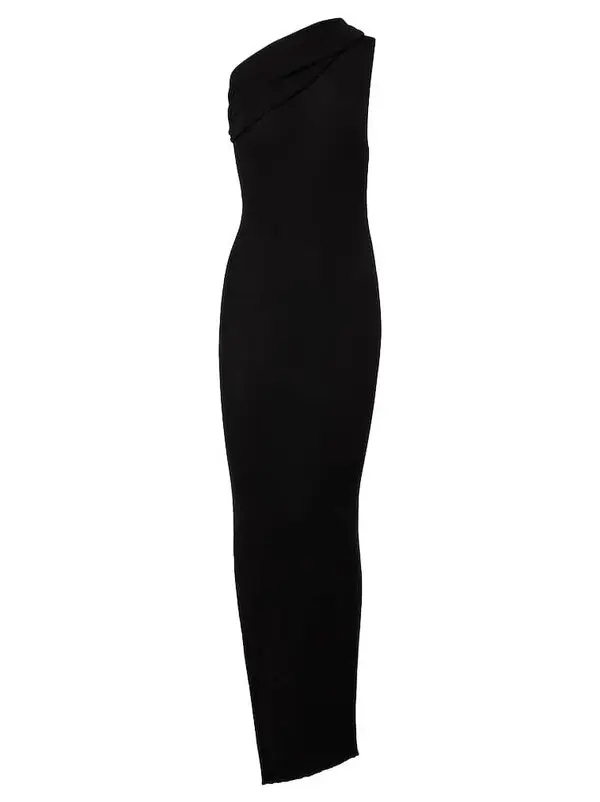 Rick Owens Athena Virgin Wool Maxi Dress - Black