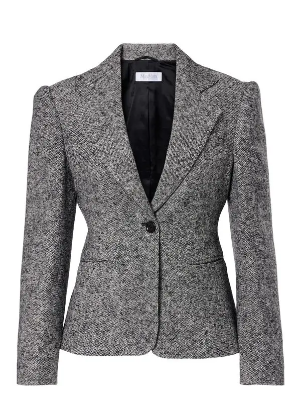 Max Mara Salmone Wool And Silk Blazer - Grey