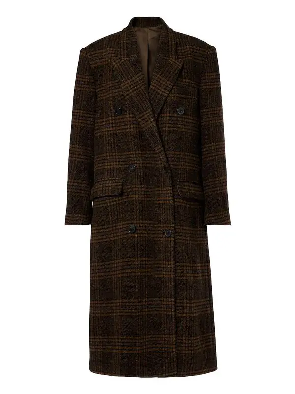 MARANT ETOILE Lexana Checked Virgin Wool Coat - Multicoloured