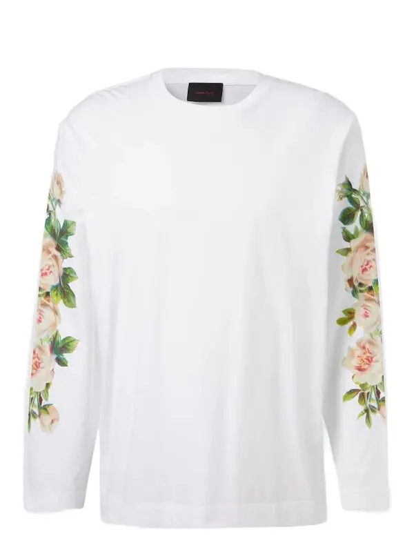 Simone Rocha Rose Bouquet Cotton Jersey T-shirt - White
