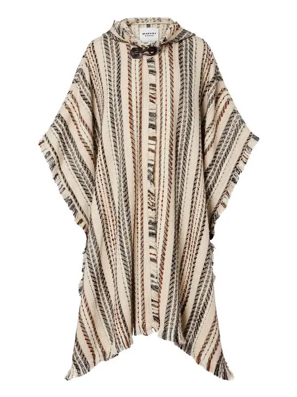 MARANT ETOILE Iseline Striped Poncho - Multicoloured
