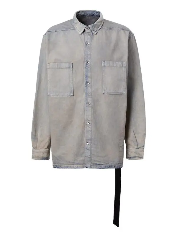 Rick Owens Faded Denim Shirt - Beige