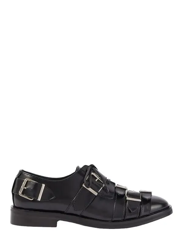 Simone Rocha Buckle-detail Leather Oxford Shoes - Black