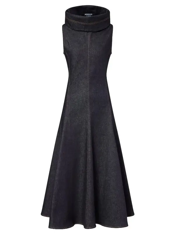 Jacquemus Denim Midi Dress - Blue