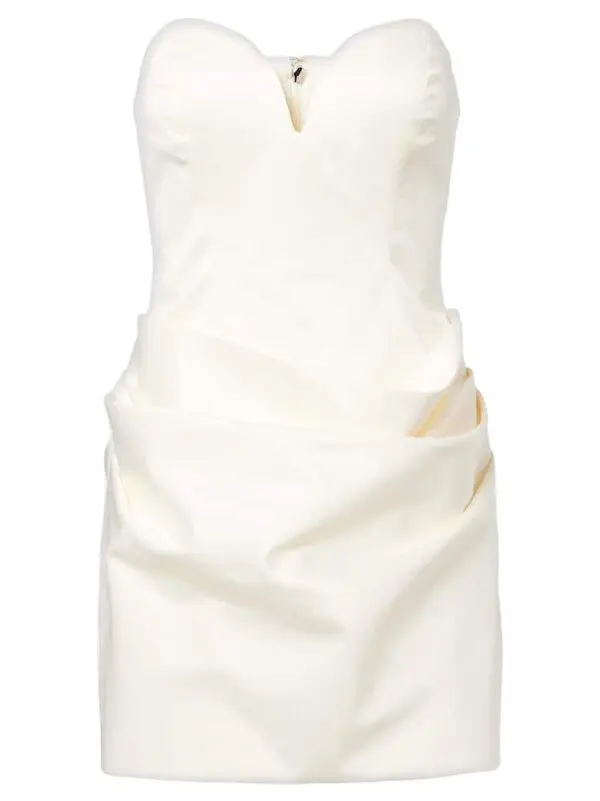 Remain Birger Christensen Draped Bustier Dress - White