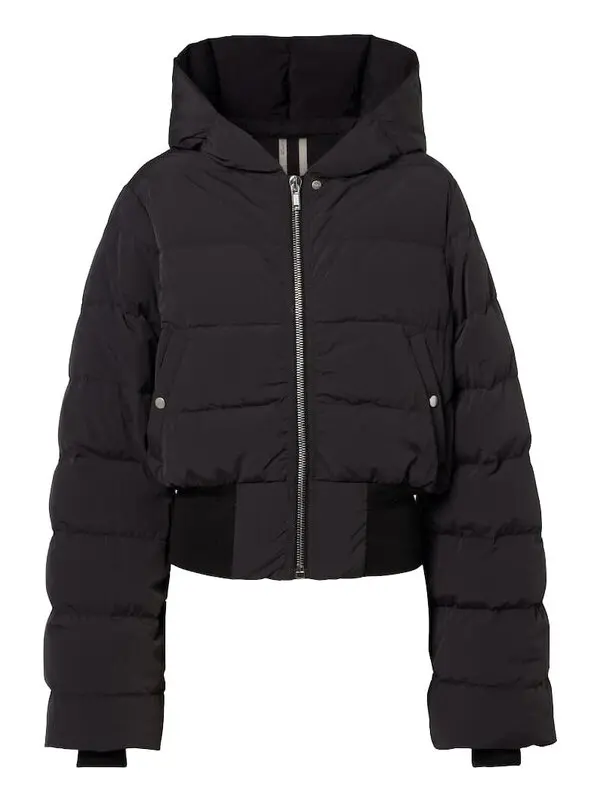 Rick Owens Hooded Down Jacket - Black