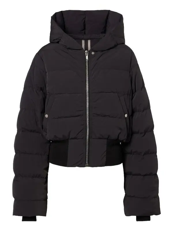 Rick Owens Hooded Down Jacket - Black