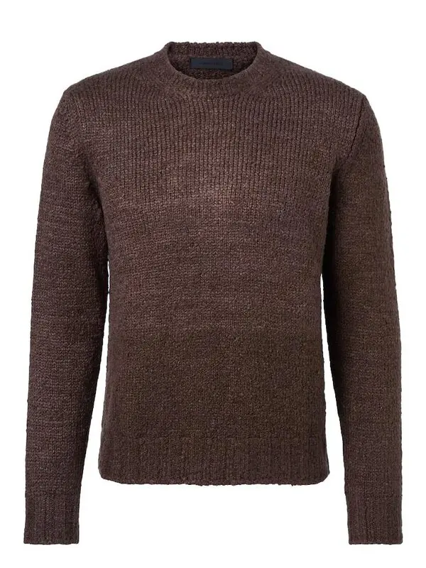 SAMAN AMEL Gio Silk Sweater - Brown