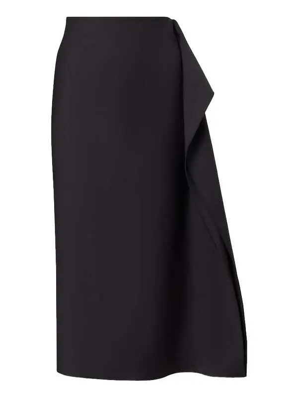 Sportmax Giambo Draped Midi Skirt - Black