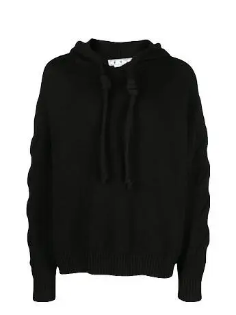 Off-White 3d Diag Knit Hoodie - Black