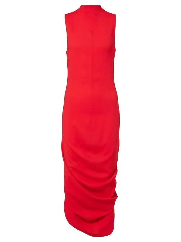 Jacquemus J Draped Crepe Midi Dress - Red
