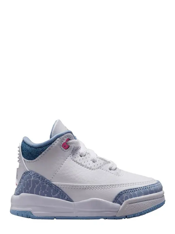 JORDAN 3 Retro Sneakers - White/cobalt Blue Bliss/football Grey