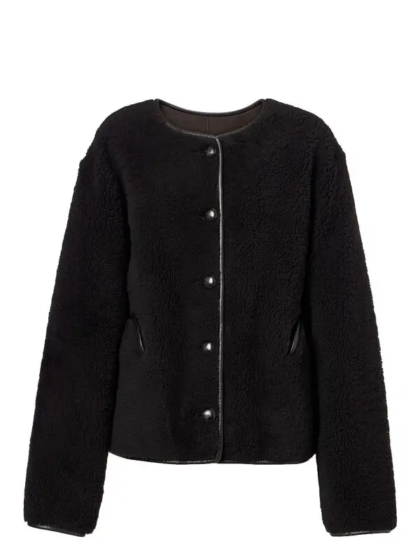 BLAZÉ MILANO Gliss Reversible Shearling Jacket - Brown