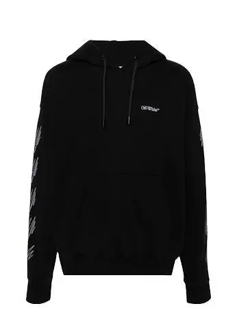 Off-White Stitch Diag Design Skate Fit Hoodie - Black