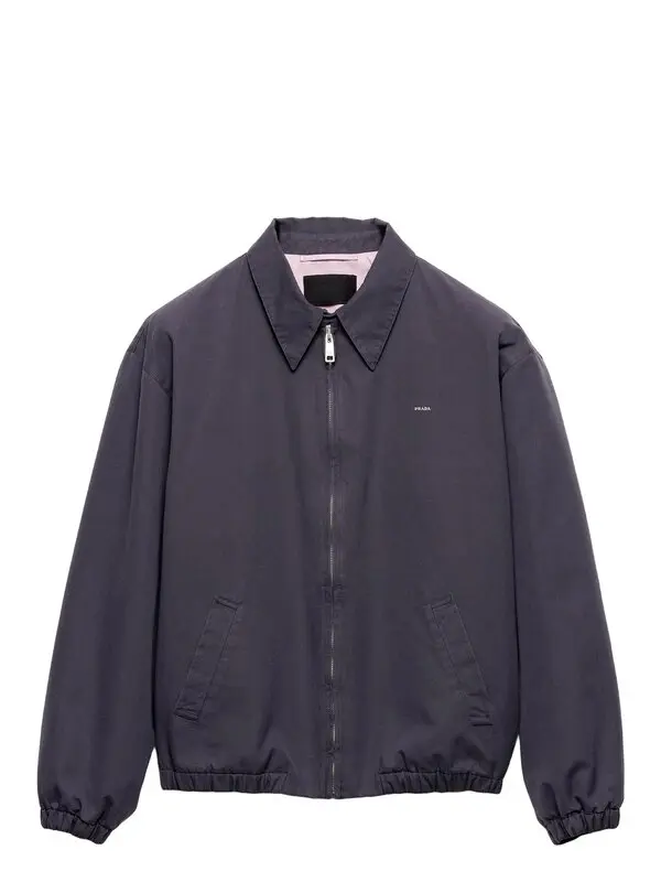 Prada Cotton Jacket - Smoky Gray/alabaster Pink