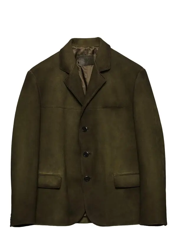 Prada Suede Jacket - Forest Green